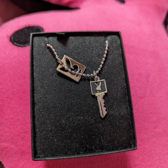 PLAYBOY | Accessories | Playboy Necklace With Key And Rectangle Bunny ...